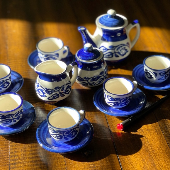 Art | Miniature Ceramic Tea Cup Set15 Pcs | Poshmark